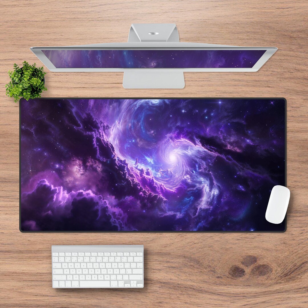 Purple Galaxy Gaming Mat, Gaming Deskmat, High Precision, Stitched ...