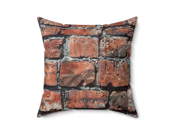 Deep Brick Puffy Boucle Pillow Cover, Textured Boho Pillow Cushion ...