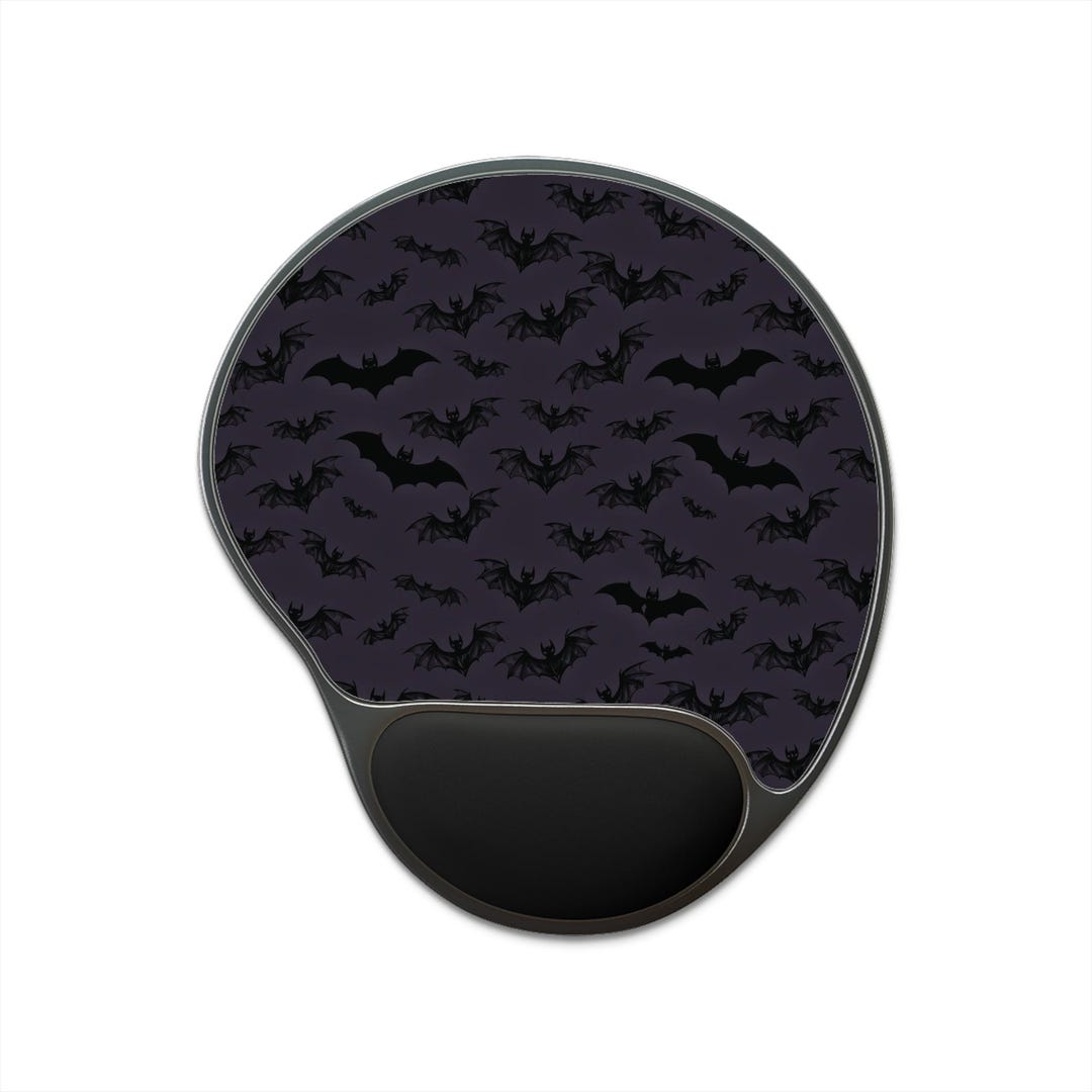 Gothic Bat Mouse Pad With Wrist Rest: Ergonomic Office Decor - Etsy