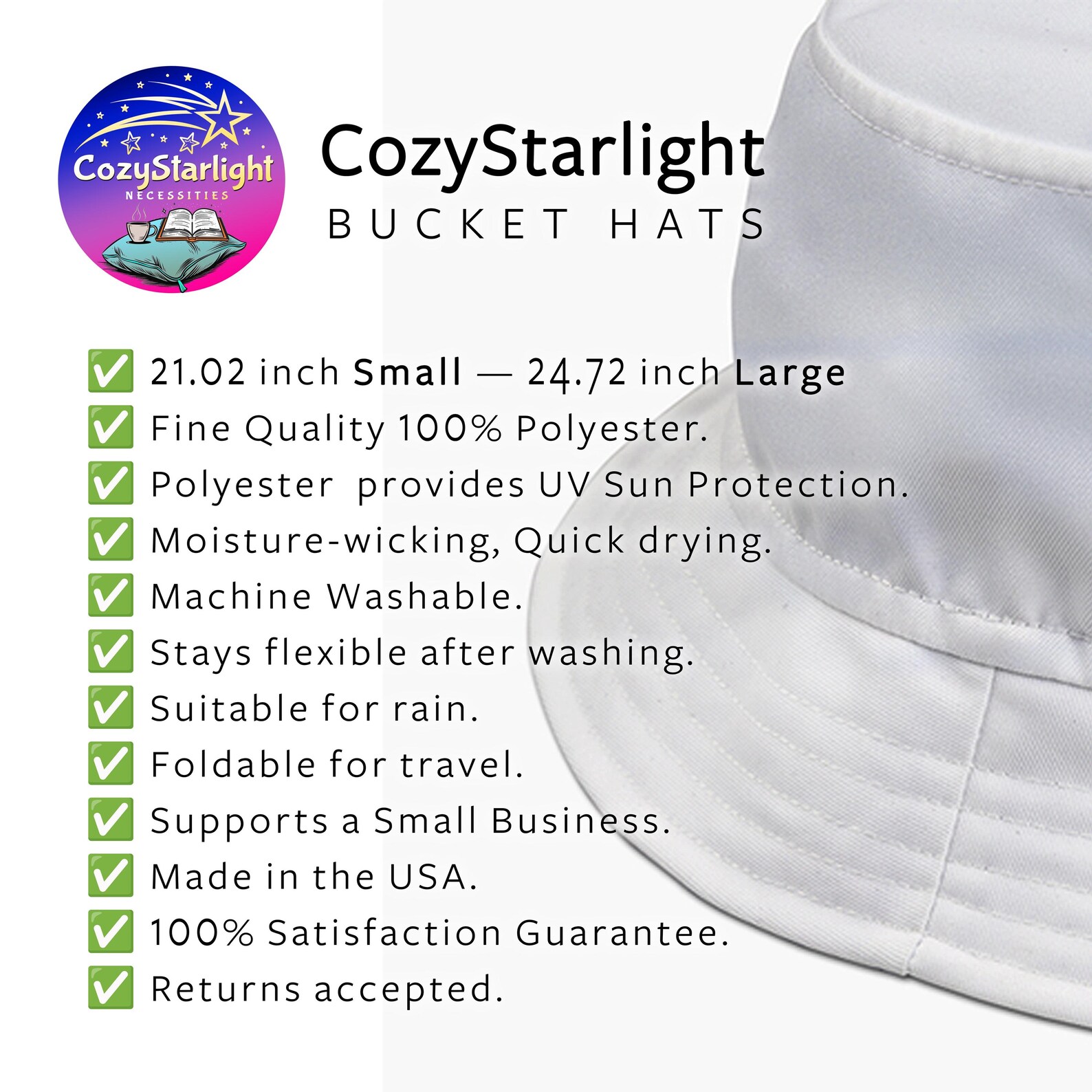 Cottagecore Bucket Hat - Fine Quality Durable Polyester, Stylish ...