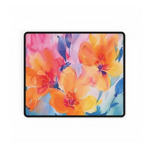 Floral Desk Mat, Watercolor Flower Desk Mat in 3 Sizes - Etsy
