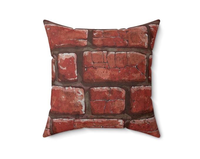 Deep Brick Puffy Boucle Pillow Cover, Textured Boho Pillow Cushion ...