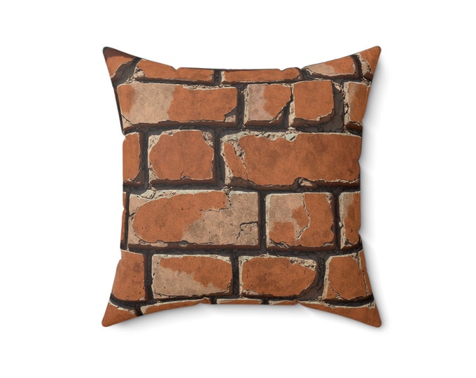 Deep Brick Puffy Boucle Pillow Cover, Textured Boho Pillow Cushion ...