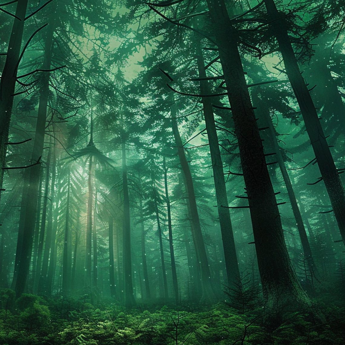 Forest Desk Mat: Nature-inspired Office Decor - Anti-fray Edges - Etsy
