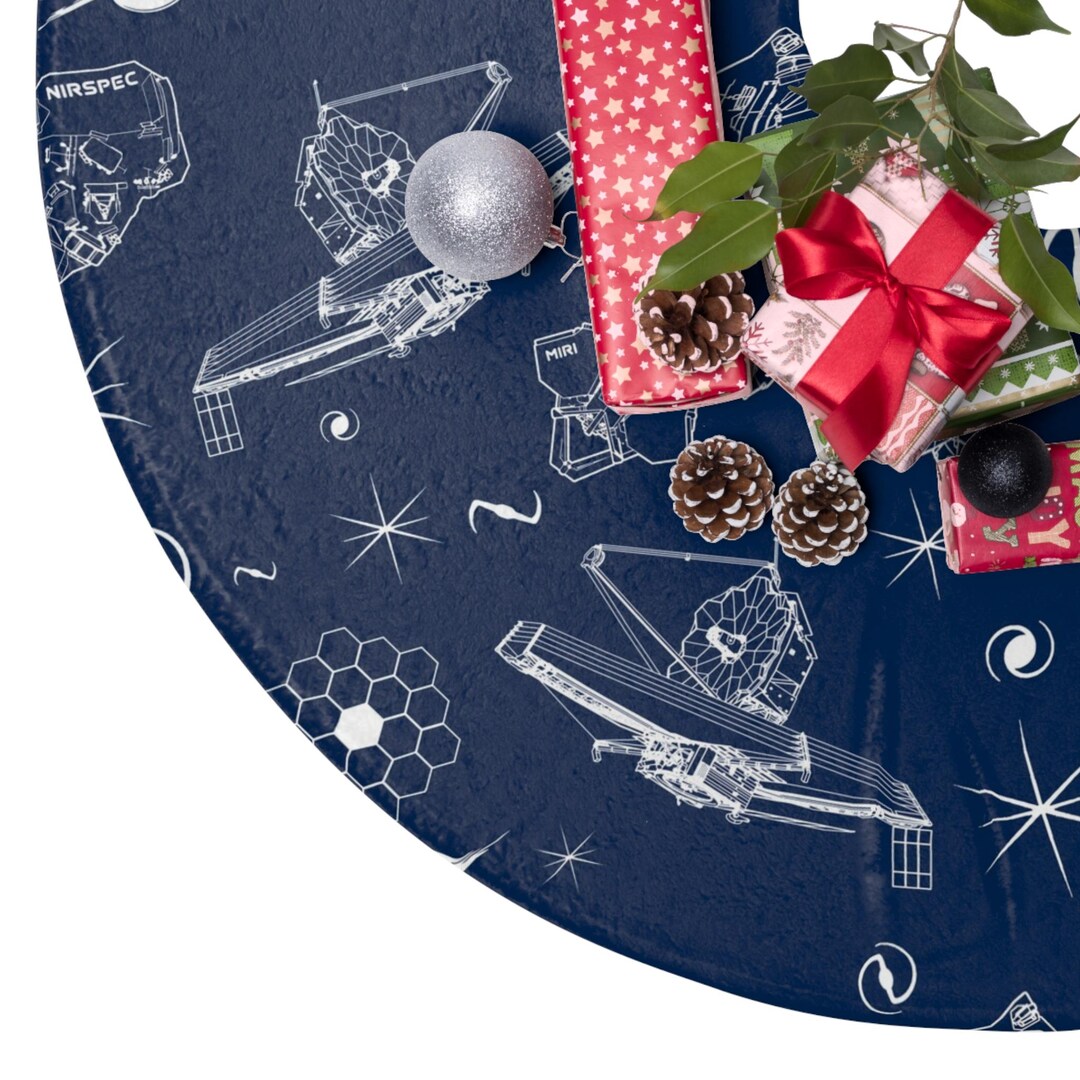 Blue Christmas Tree Skirt: James Webb Space Telescope Holiday Decor - Etsy