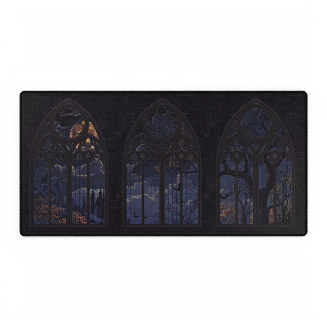 Gothic Cathedral Window Deskmat, Gothic Window Deskpad, Spooky Deskmat ...