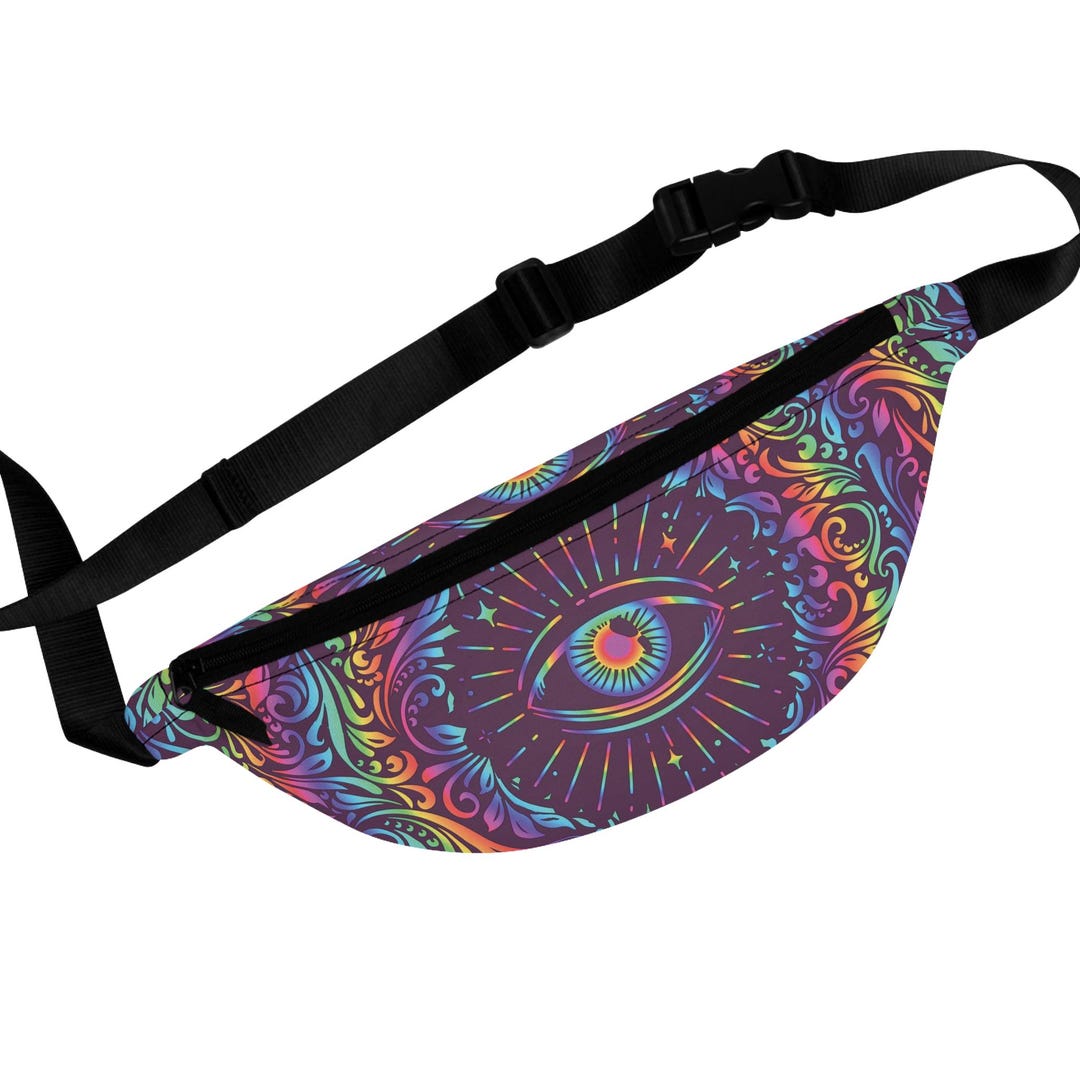 Magic Eye Rave Fanny Pack, Rainbow Fanny Pack, Rave Outfit, Rave ...