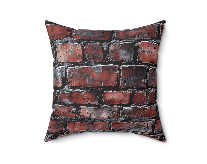 Deep Brick Puffy Boucle Pillow Cover, Textured Boho Pillow Cushion ...