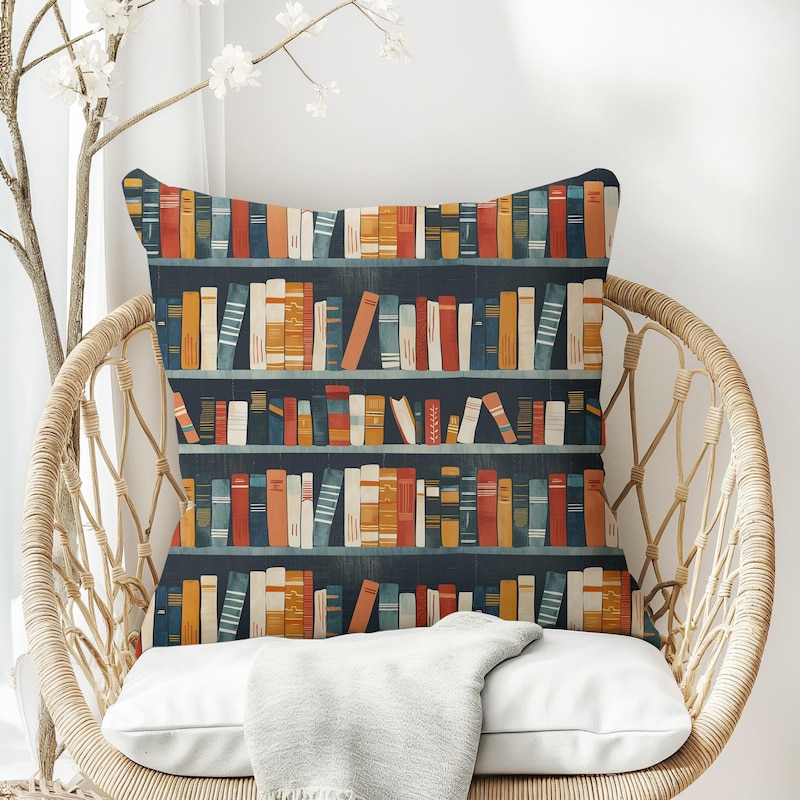 Library Pillow - Etsy