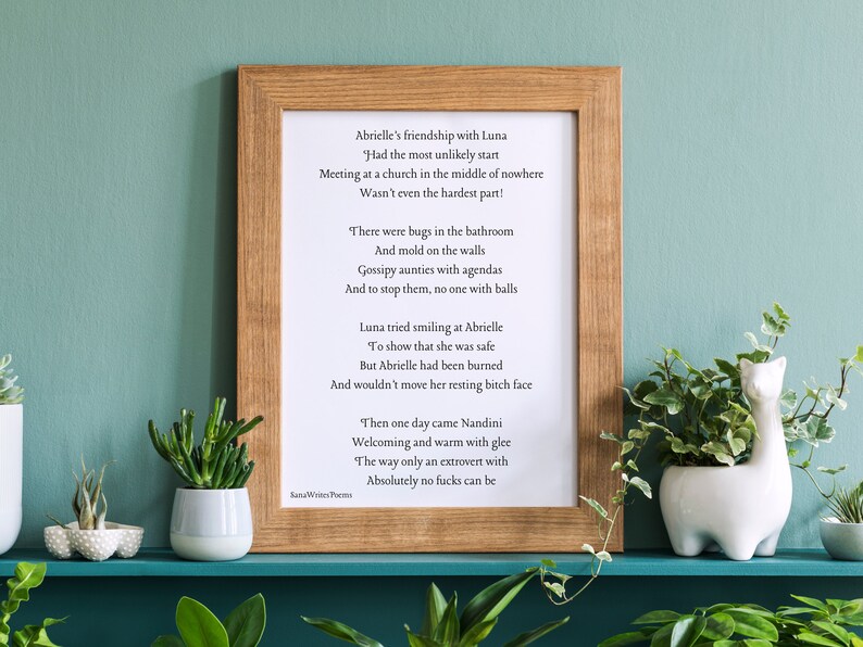 Custom Poem; Bespoke, Personalized Poem for Any Occasion; Mother's Day ...