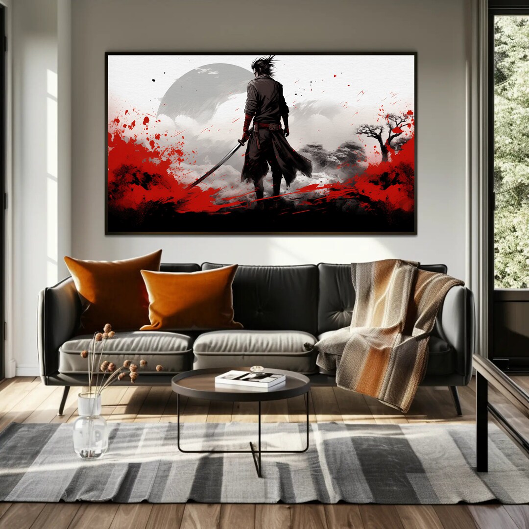 Japanese Samurai Wall Art, Japanese Warrior Wall Art, Asian Wall Art ...