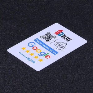 Google Review NFC & QR Code Tap Card - Made With Your Business Logo ...