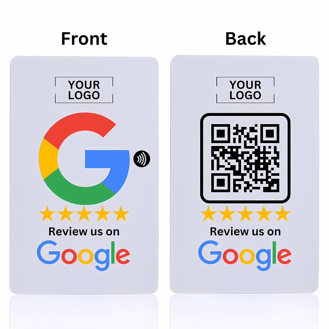Custom Google NFC & QR Code Tap Card Made With Your Business Logo Tap ...