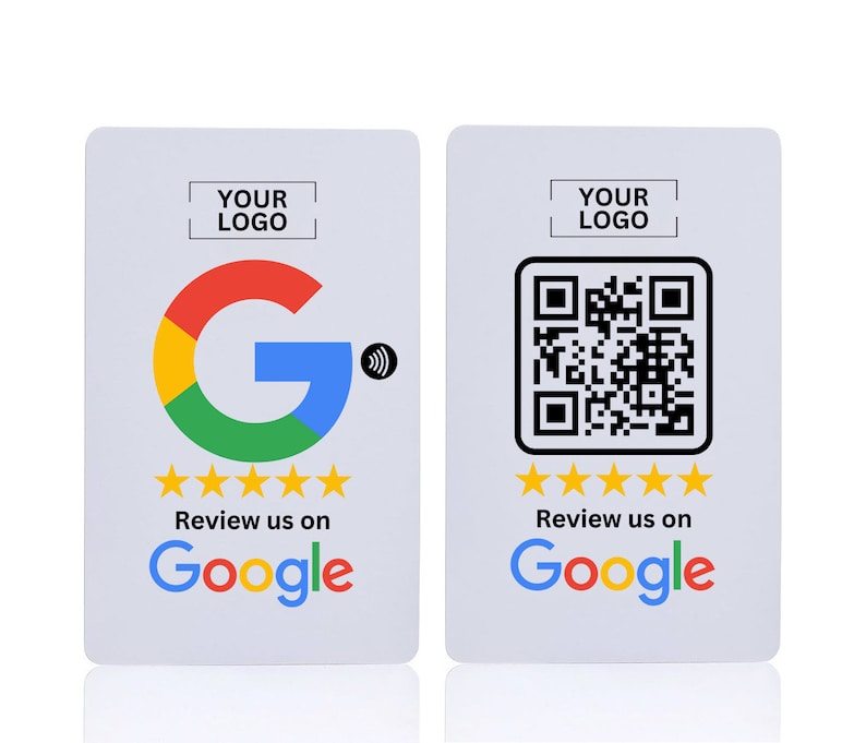 Custom Google NFC & QR Code Tap Card With Business Logo - Etsy