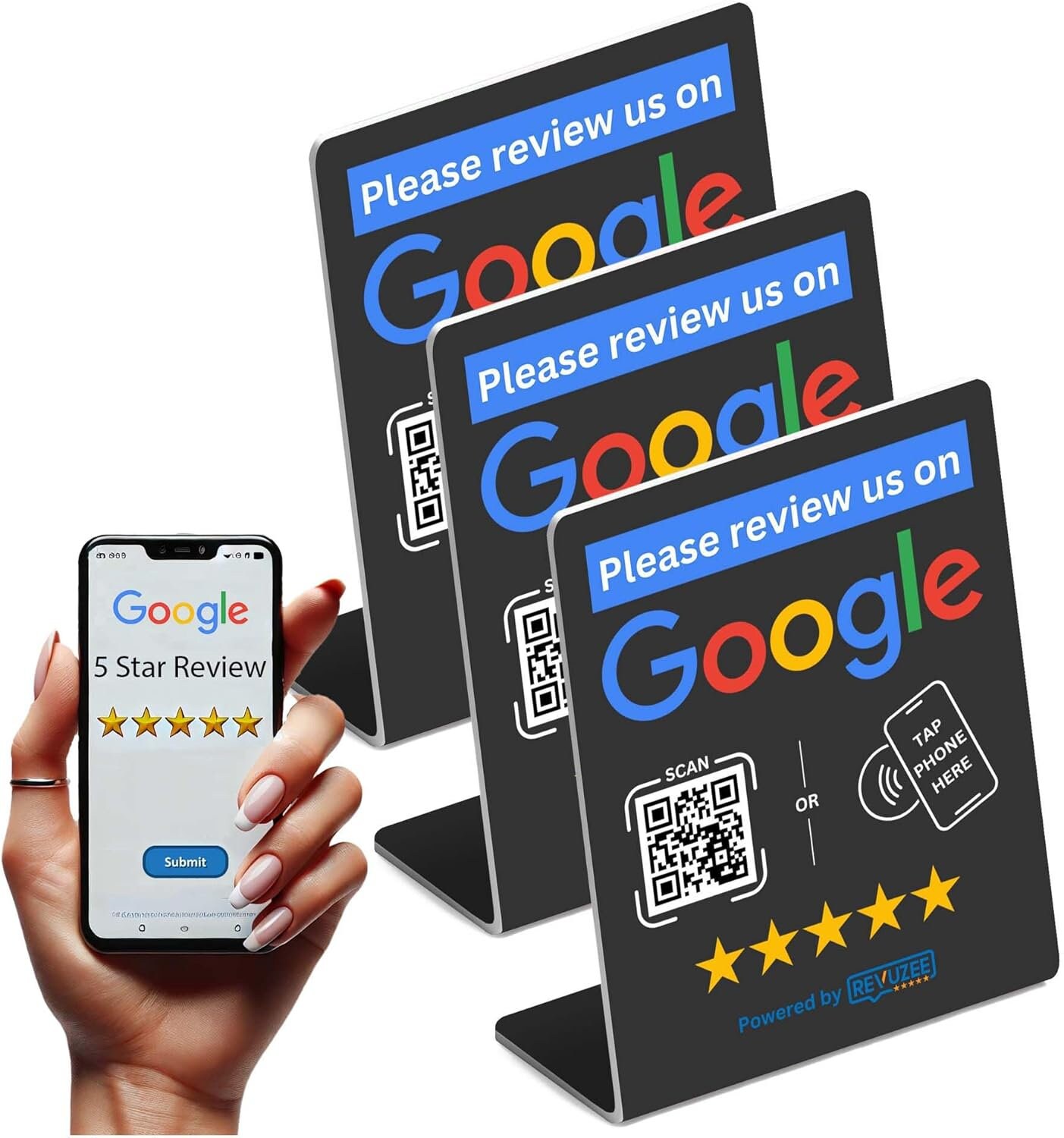 Google NFC & QR Code Tap Stand - Tap or Scan - Programmable W/ Your ...