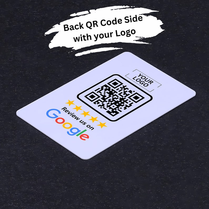 Custom Google NFC & QR Code Tap Card Made With Your Business Logo Tap ...