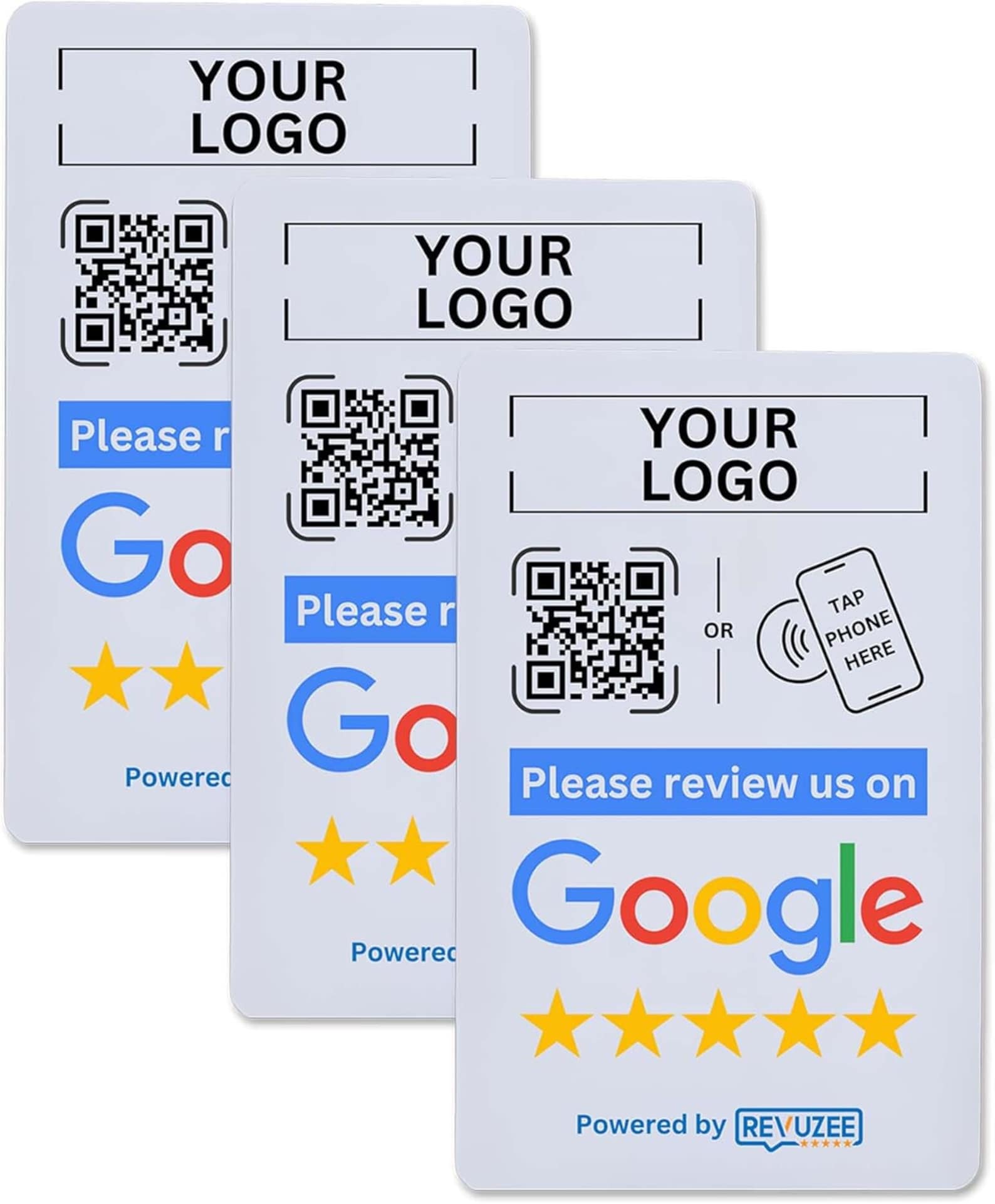 Google Review NFC & QR Code Tap Card - Made With Your Business Logo ...