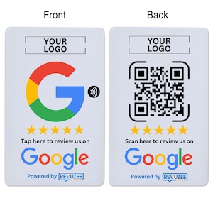 Custom Google NFC & QR Code Tap Card - Made With Your Business Logo ...