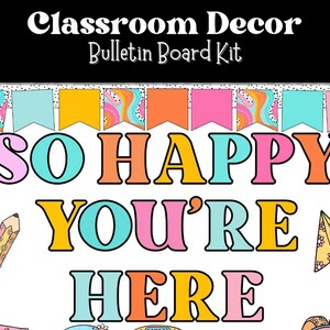 Back to School Bulletin Board Kit Retro 90's Theme Classroom Decor ...