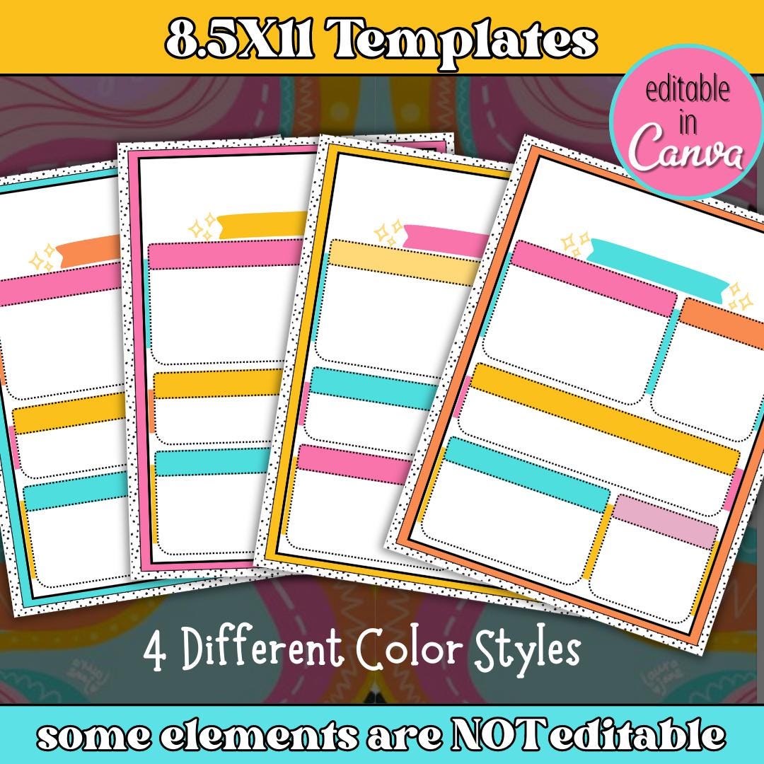 Teacher Newsletter Template | Flyer Funky Pastel Theme | Teacher ...