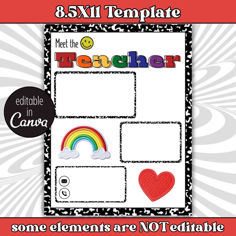 Meet the Teacher | Teacher Template | Flyer Retro 90s Theme | Teacher ...