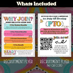 Funky Themed Editable PTA / PTO Bundle Includes Recruitment Flyers ...