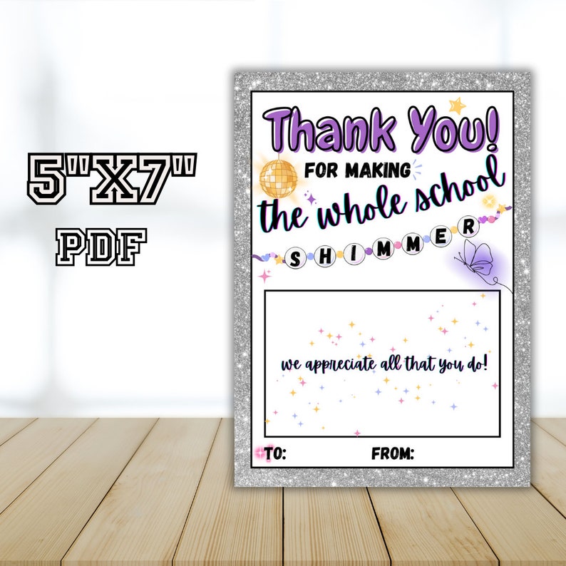 Teacher Staff Appreciation Week Gift Card Holder, Taylor Inspired ...