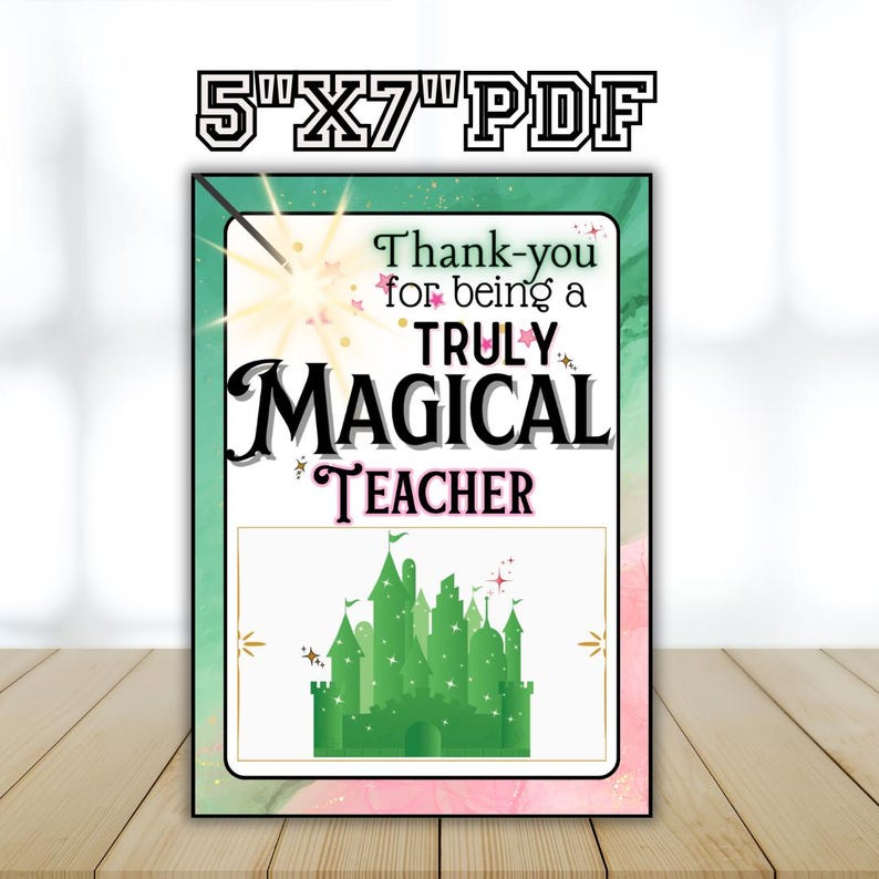 Magical Themed Teacher Gift Card Holder - Magical Thank You for ...