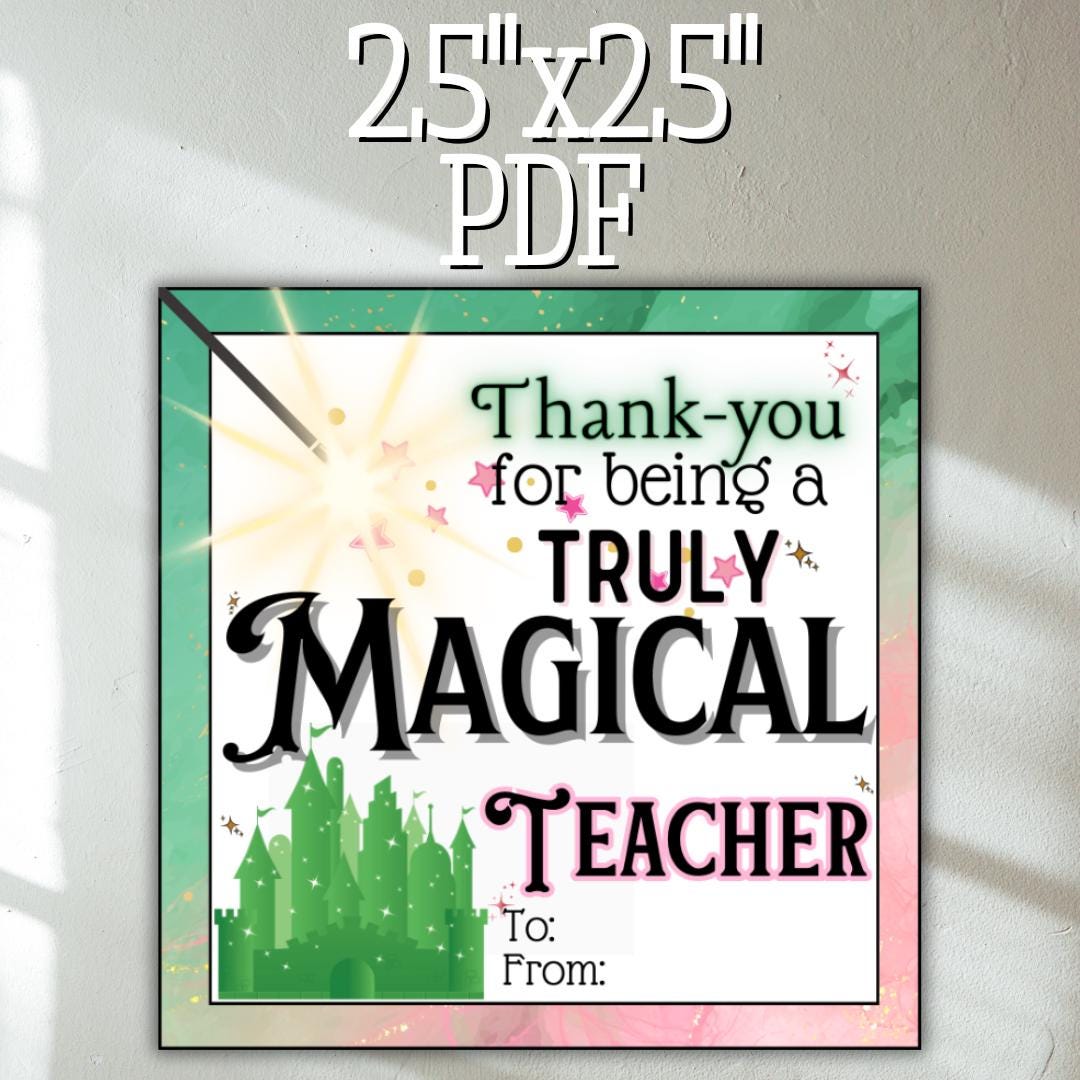 Broadway Inspired Staff/teacher Appreciation Tag - Magical Teacher ...