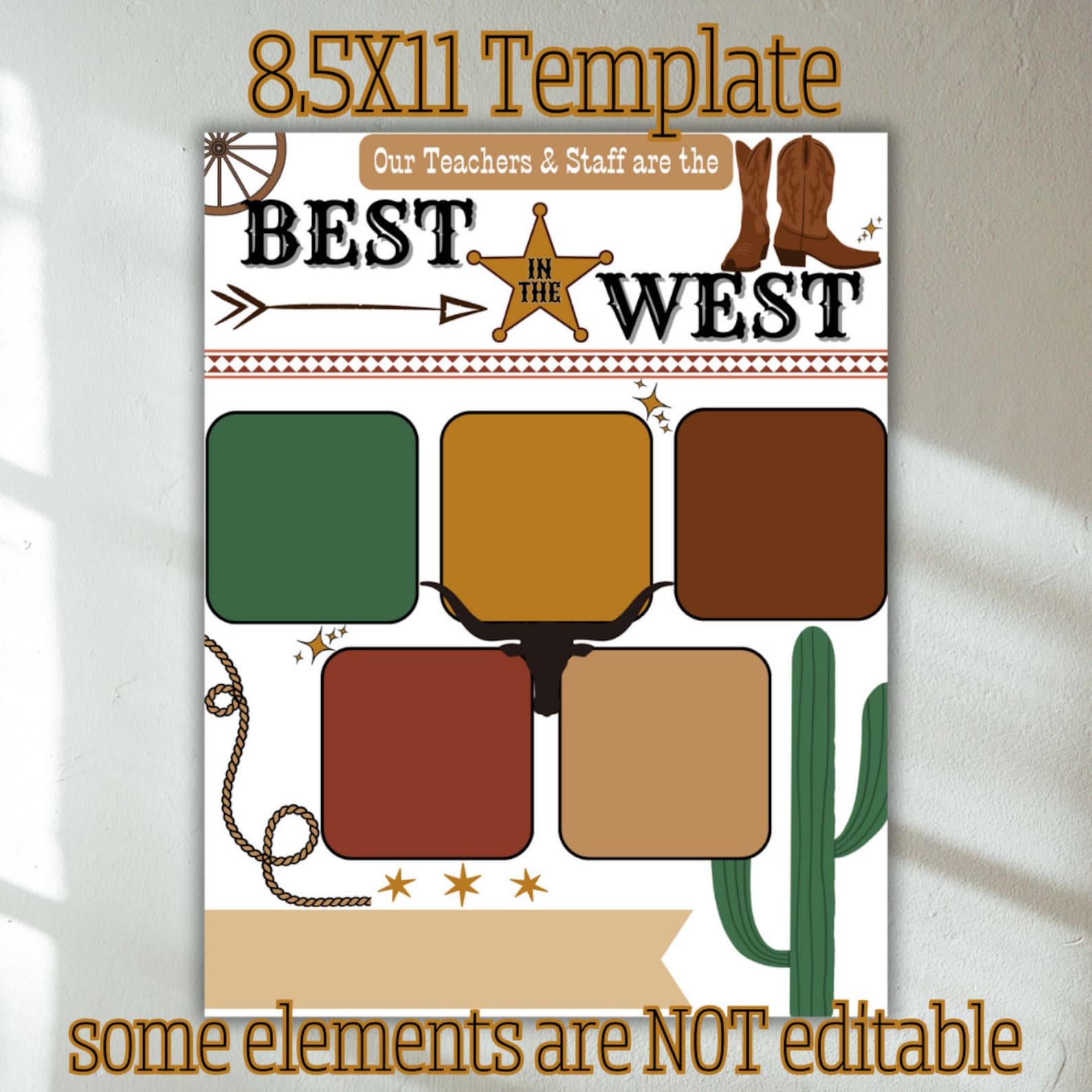 Teacher Staff Appreciation Week Theme Flyer Posters Western Theme ...