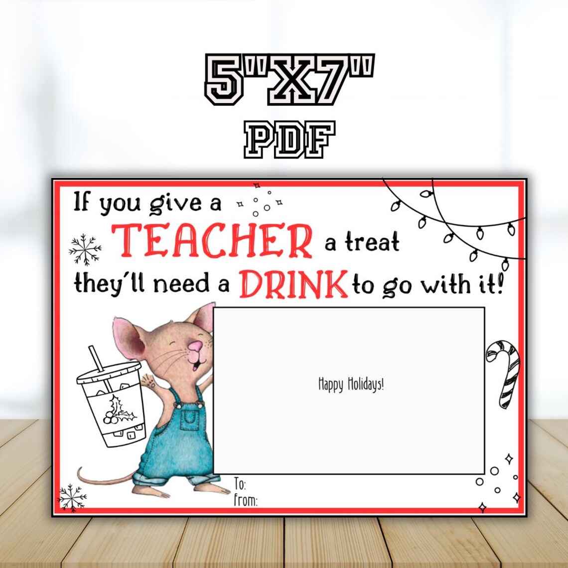 If You Give a Teacher a Cookie Gift Printable, Teacher Christmas Gift ...