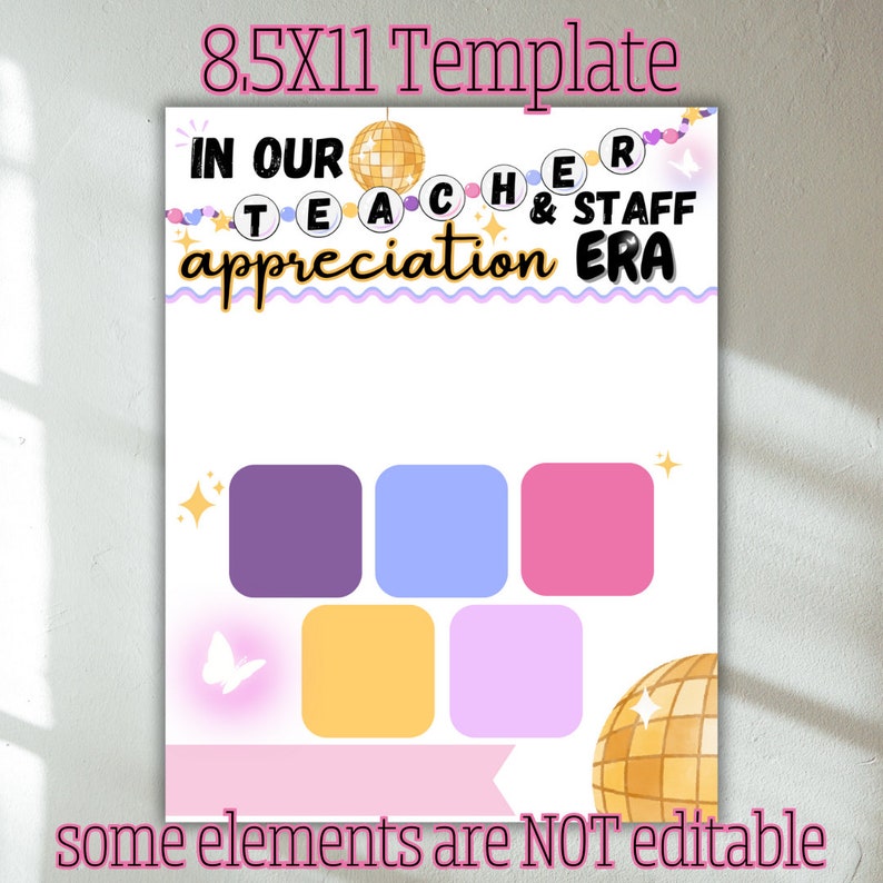 Teacher Staff Appreciation Week Theme Flyer Posters Eras Theme Bundle ...