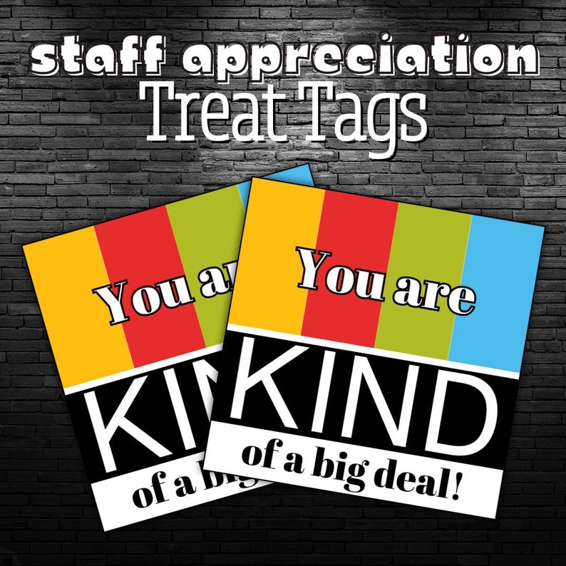 Snack Treat Tags for Employee, Teacher, Nurse Appreciation. KIND BAR ...