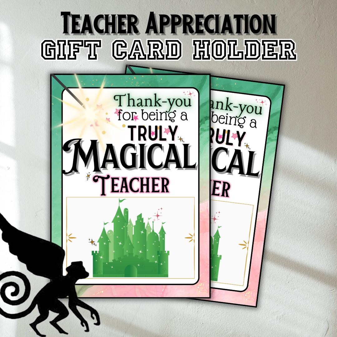 Magical Themed Teacher Gift Card Holder - Magical Thank You for ...