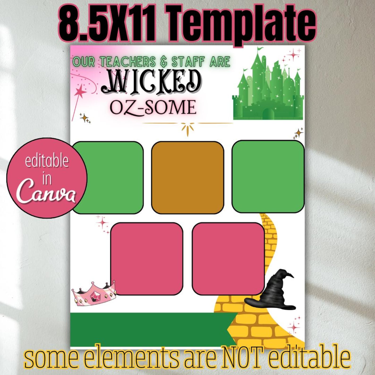 Wicked Teacher Appreciation Week Theme Flyer Canva Template, Wizard of ...