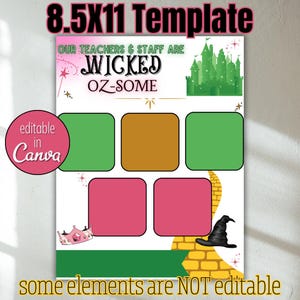 Wicked Teacher Appreciation Week Theme Flyer Canva Template, Wizard of ...