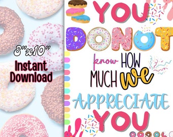 Muffin Without You, Teacher and Staff Appreciation Sign, INSTANT ...