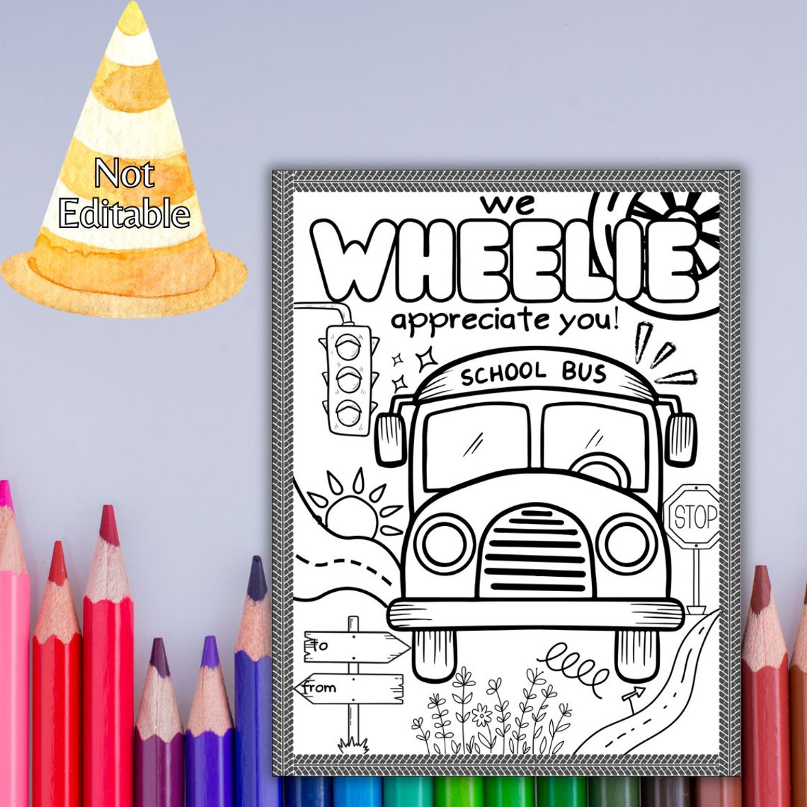 School Bus Driver Appreciation Printable,bus Driver Appreciation Gift ...