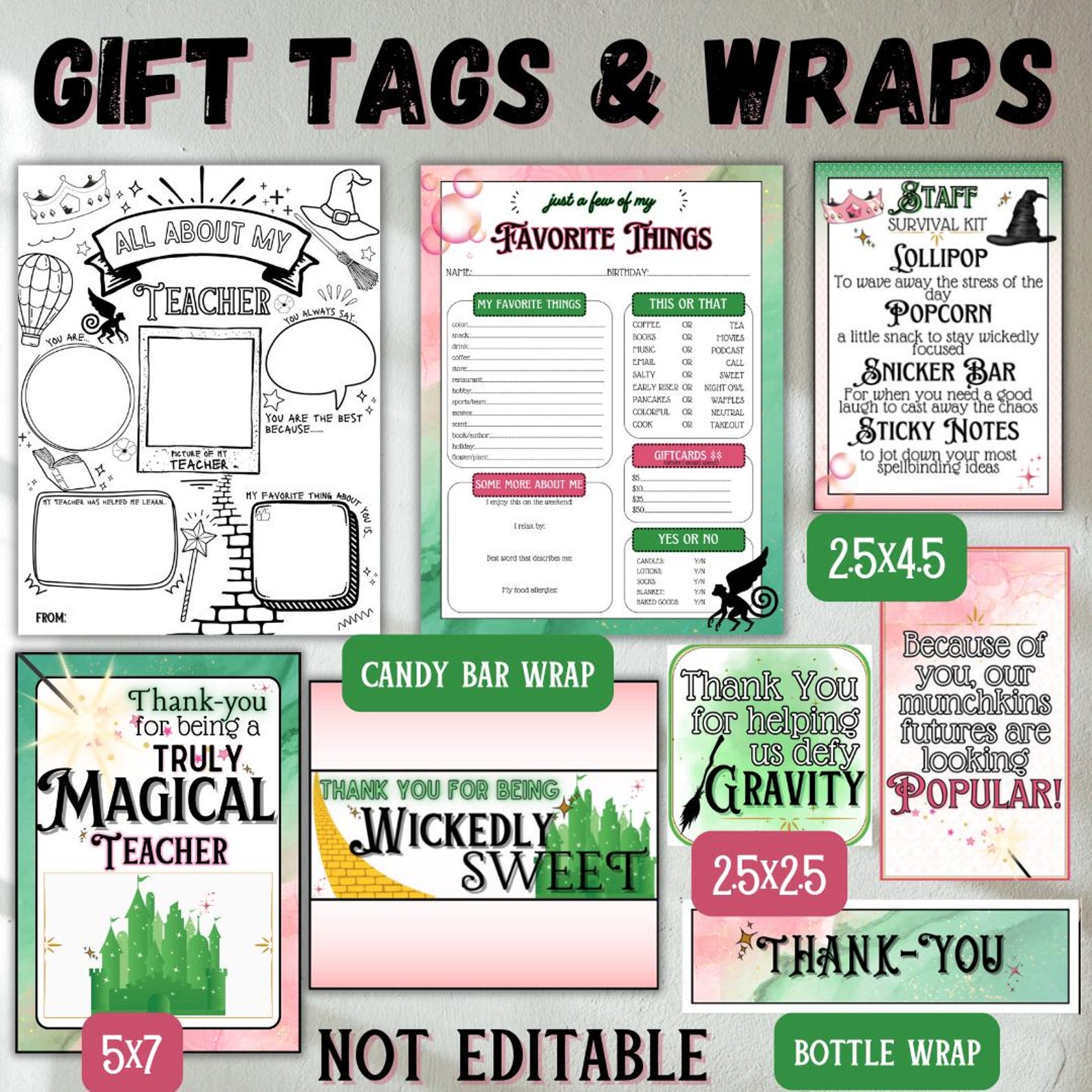 Magical Teacher Appreciation Week Theme Bundle Canva Template, Road to ...