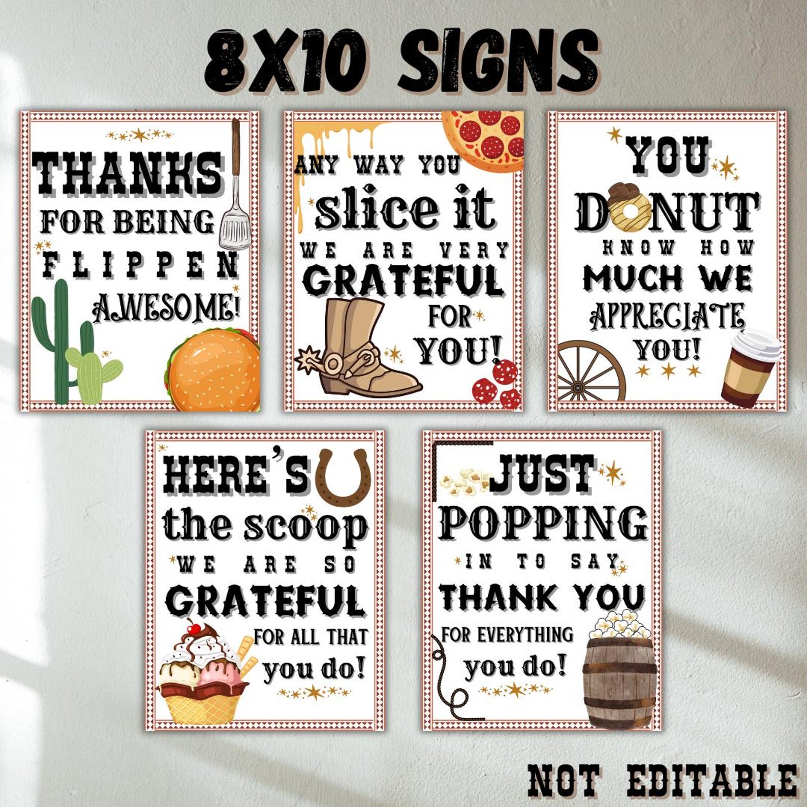 Western Theme Teacher Appreciation Week Itinerary. Flyer Template for ...