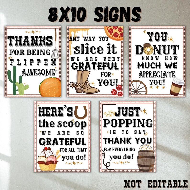 Western Theme Teacher Appreciation Week Itinerary. Flyer Template for ...