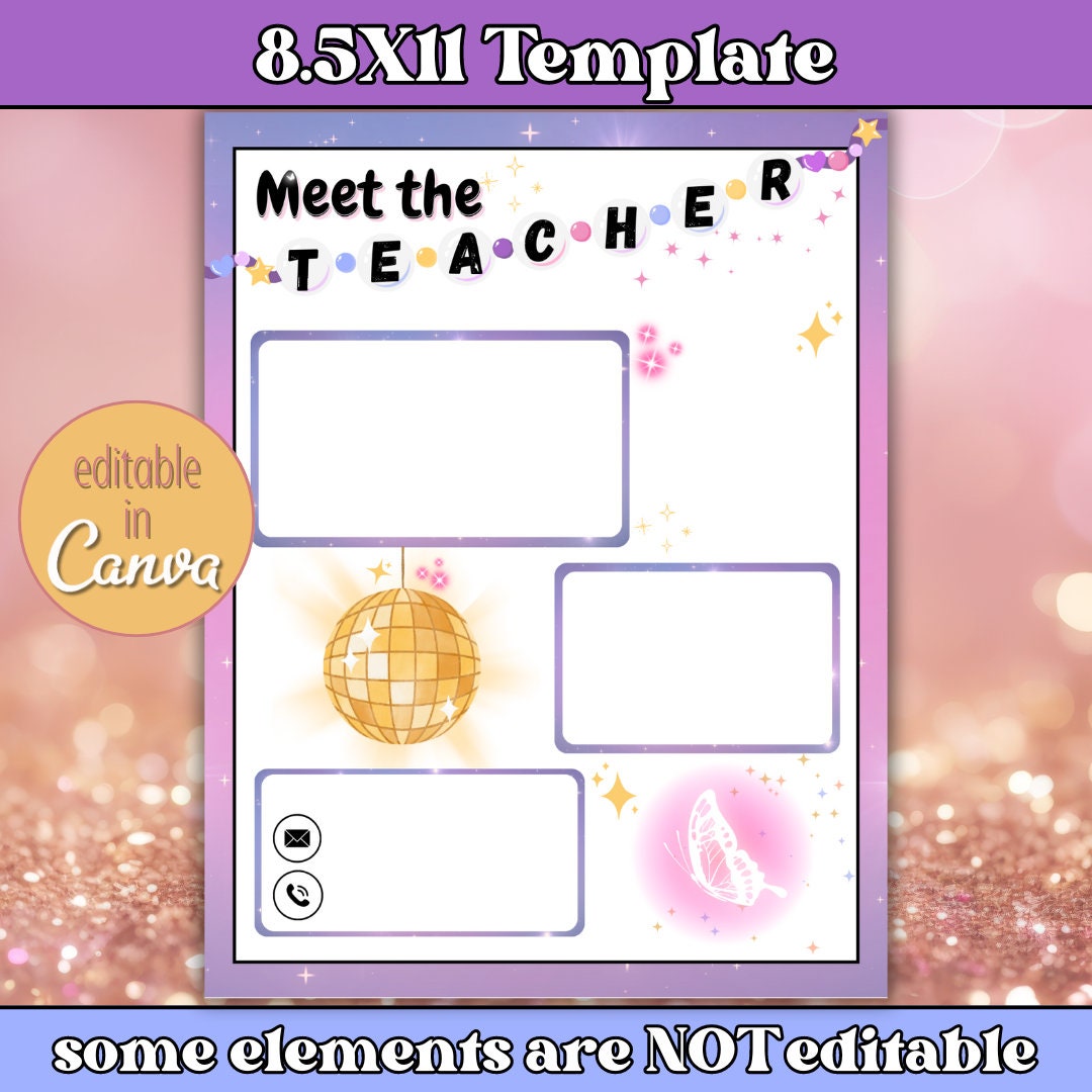 Meet the Teacher | Teacher Template | in My Era Taylor Inspired Theme ...