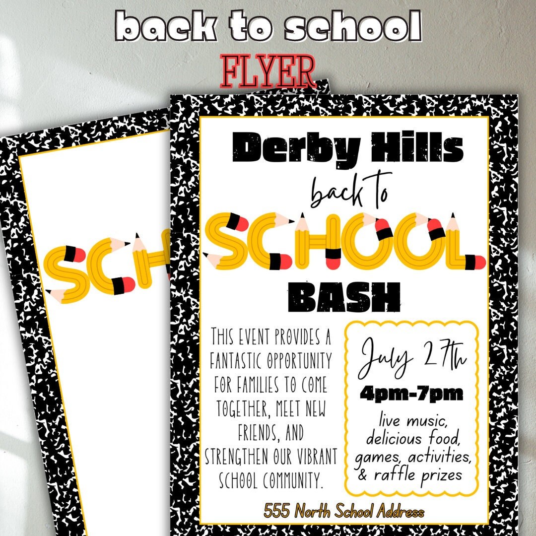Back to School Flyer Template, Editable Canva Template PTA PTO Event ...