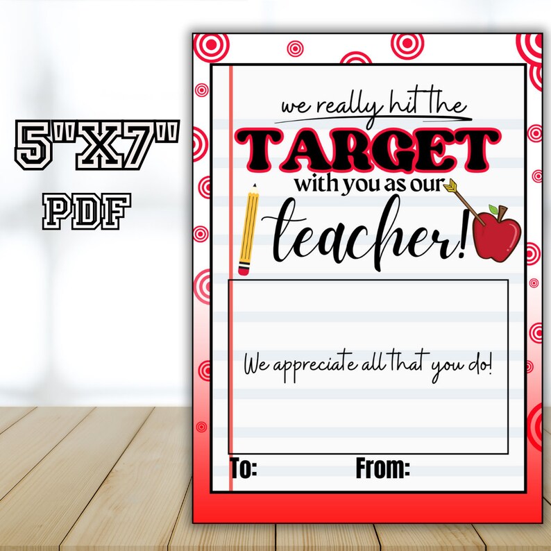 Printable Retail Gift Card Holder, Teacher & Staff Appreciation Gift ...