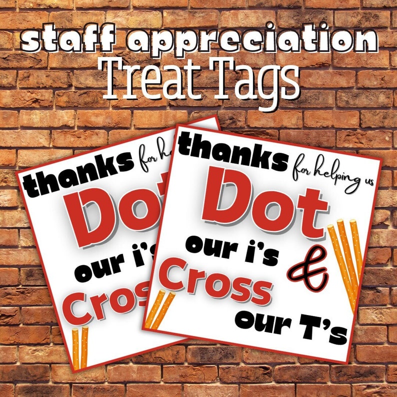 Snack Treat Tags for Employee, Teacher, Nurse Appreciation. Dots ...