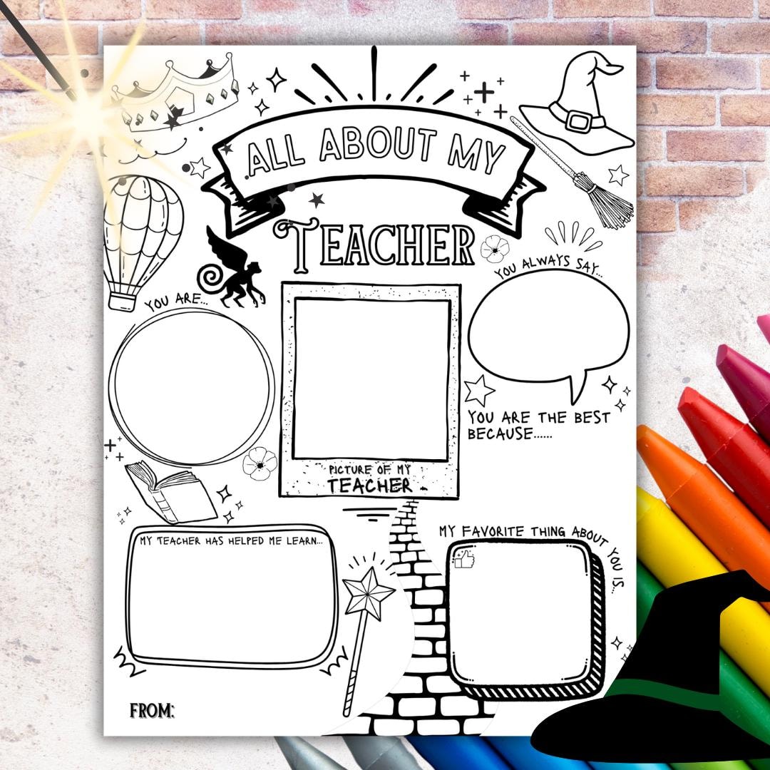 Magical Teacher Appreciation Week Printable Appreciation Gift Thank You ...