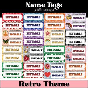 Student Desk Name Labels, Editable Classroom Printables, Student Name ...