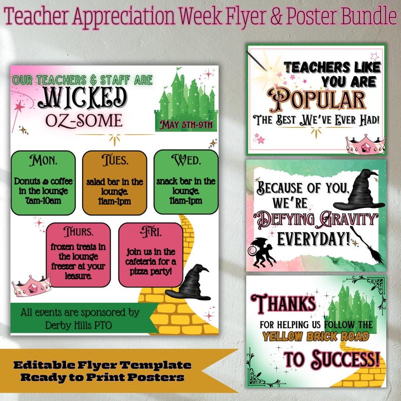 Wicked Theme Teacher Appreciation - Etsy