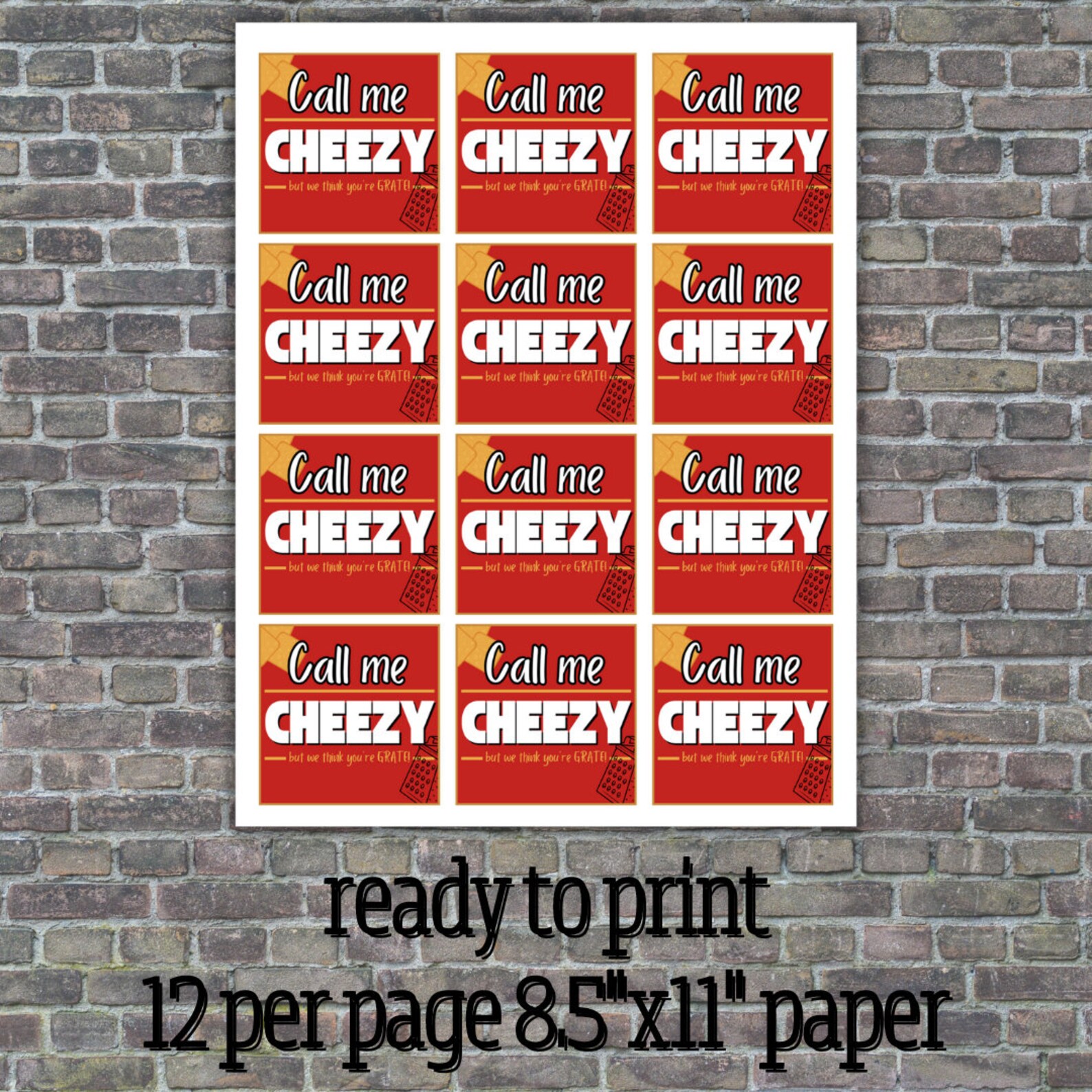 Snack Treat Tags for Employee, Teacher, Nurse Appreciation. Cheez Its ...