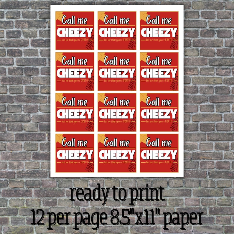 Snack Treat Tags for Employee, Teacher, Nurse Appreciation. Cheez Its ...